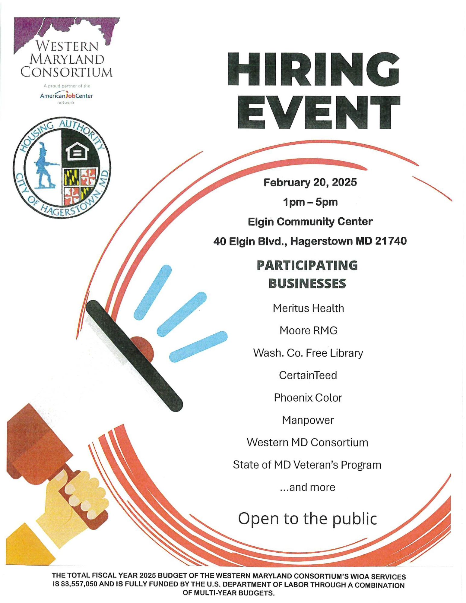 HIRING EVENT - Elgin Community Center - Western Maryland Consortium ...